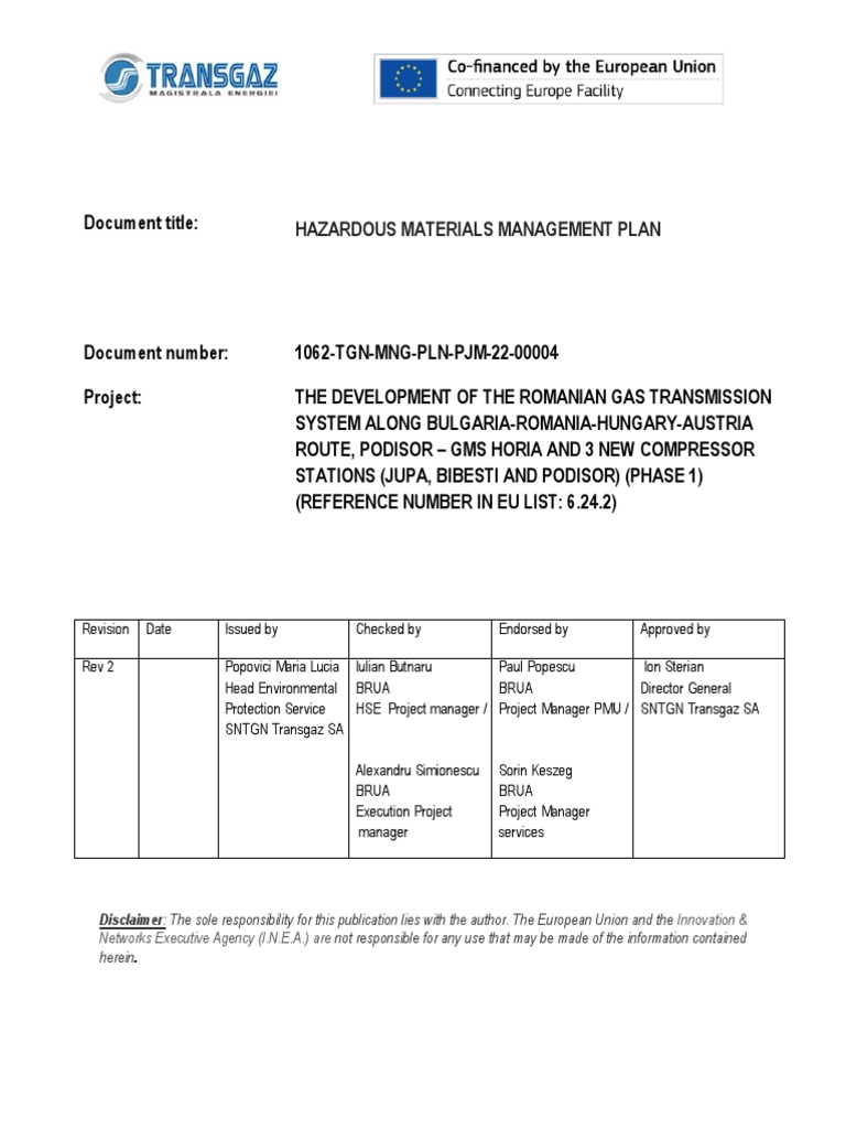 Hazardous Materials Management Plan | PDF | Environmental Impact ...