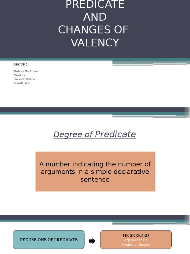 Degree of Predicate | PDF | Predicate (Grammar) | Verb