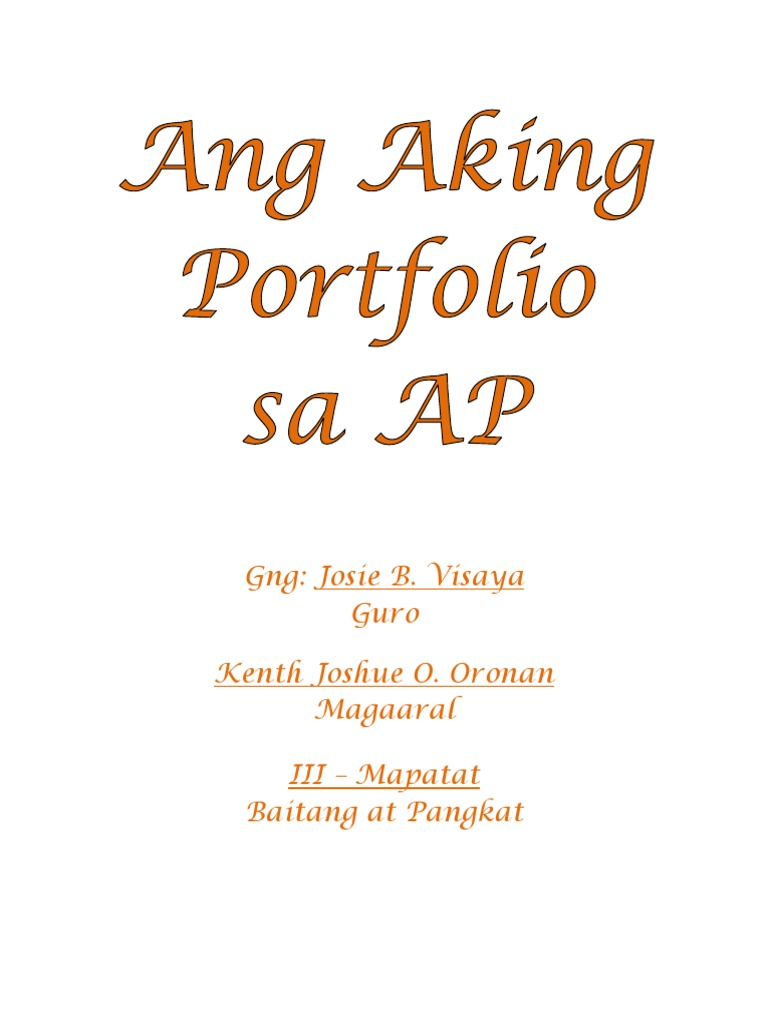 Ang Aking Portfolio | PDF