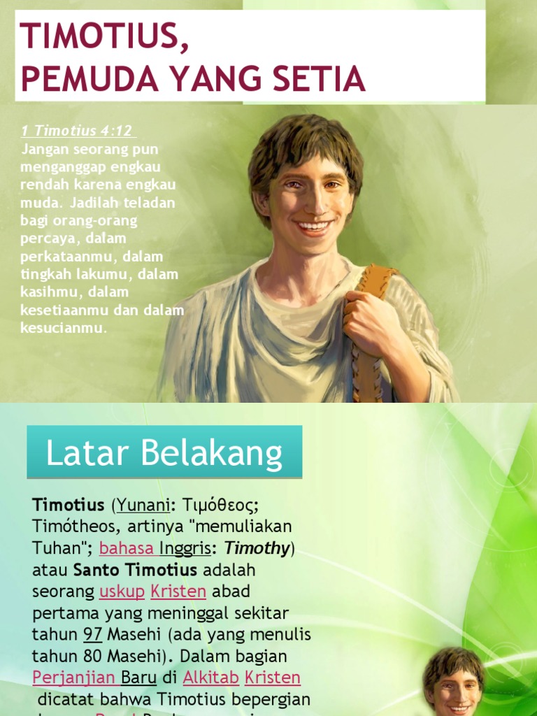Timotius: Pemuda Setia dalam Alkitab | PDF | Ilmu Sosial | Sejarah