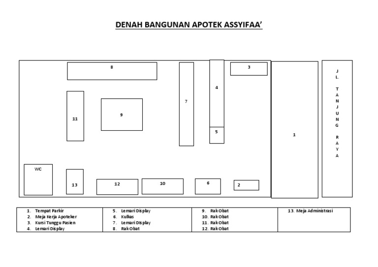 Denah Bangunan Apotek Assyifaa’ | PDF