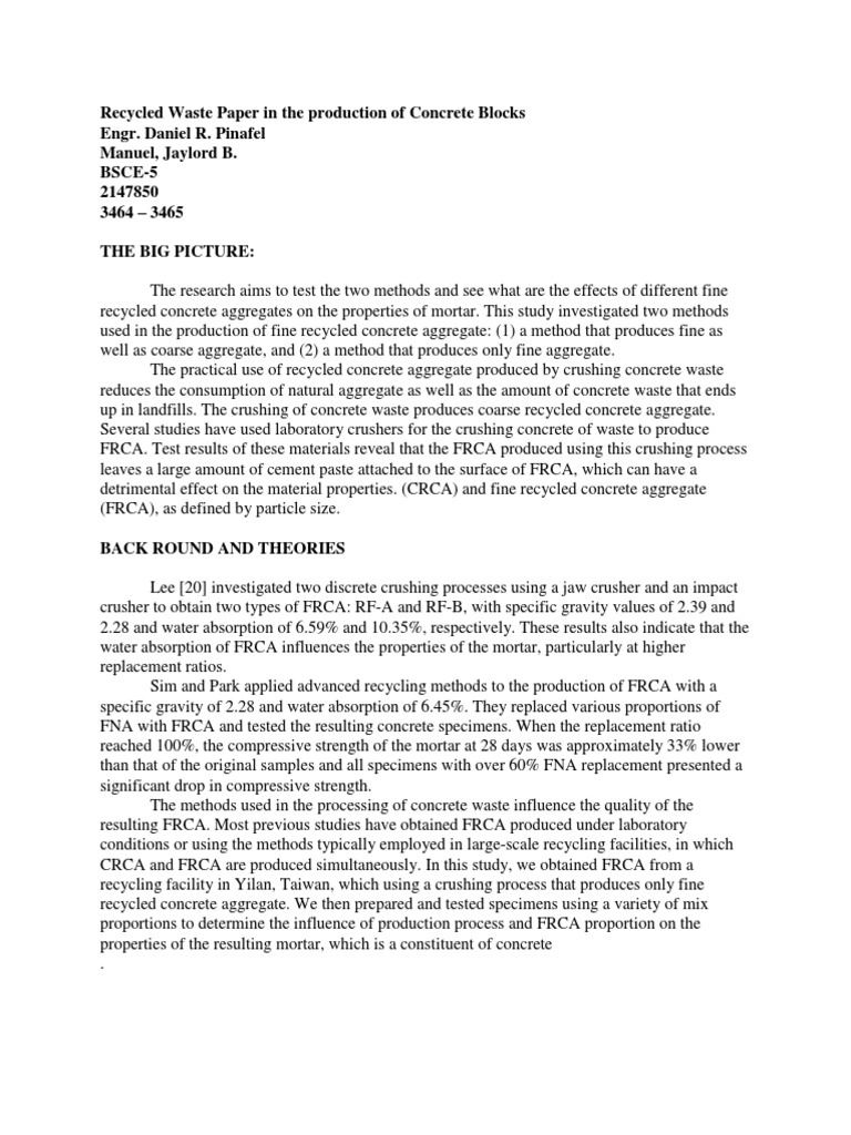 RRL 2 | PDF | Construction Aggregate | Recycling