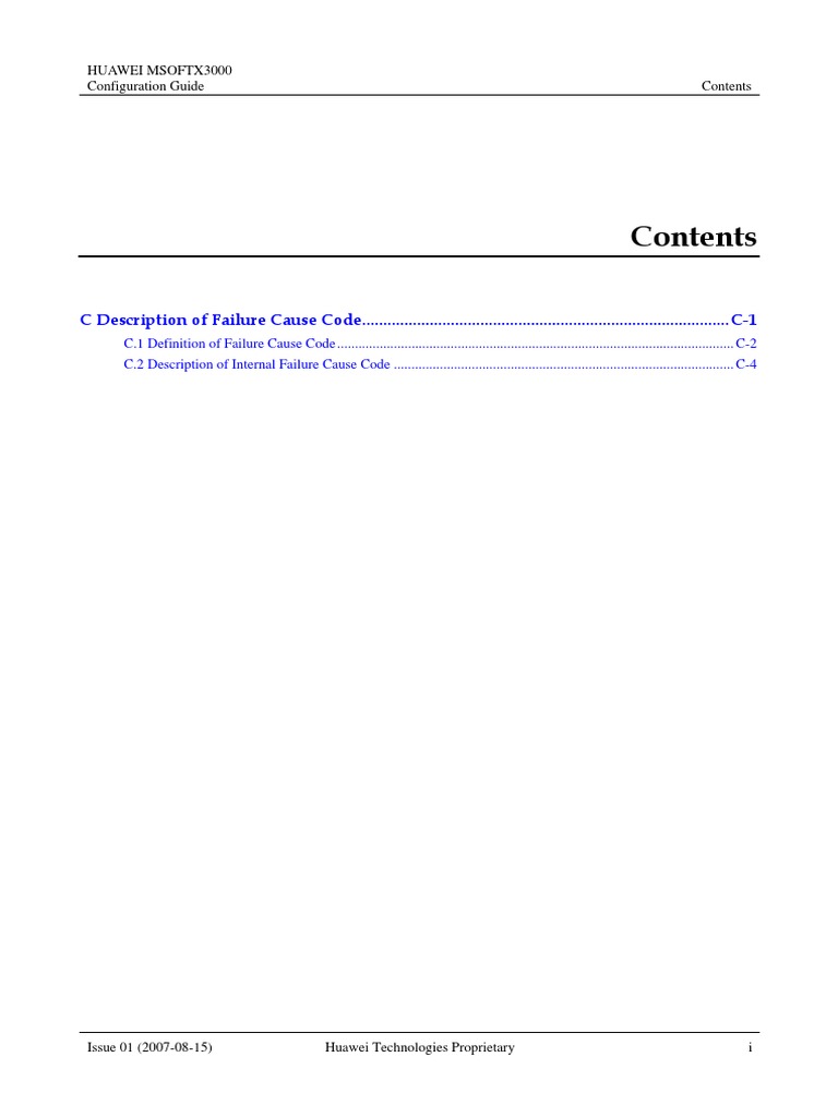 02-C Description of Failure Cause Code | PDF | Information And ...