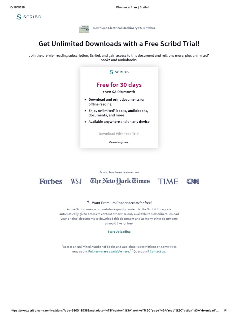 Choose A Plan - Scribd | PDF