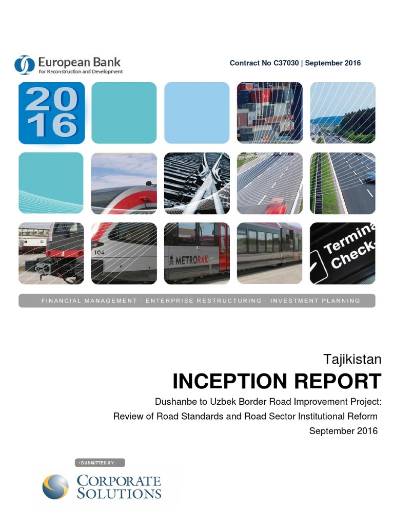 Final Inception Report en | PDF | Road | Road Surface