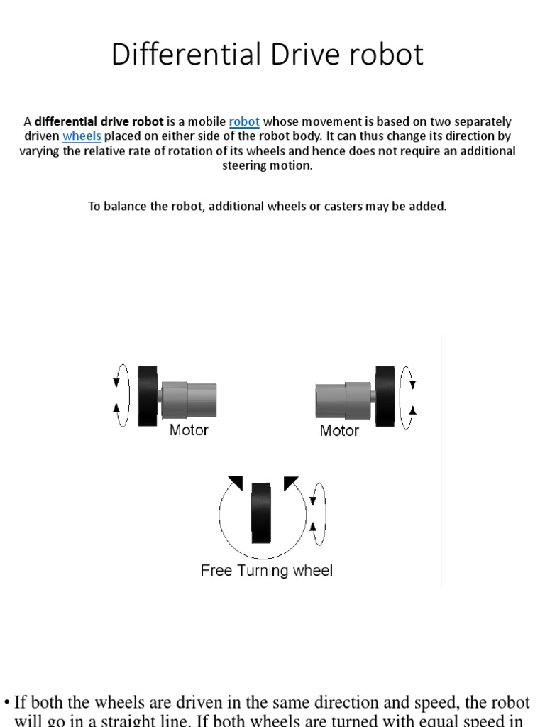 Differential Drive Robot | PDF | Speed | Robot