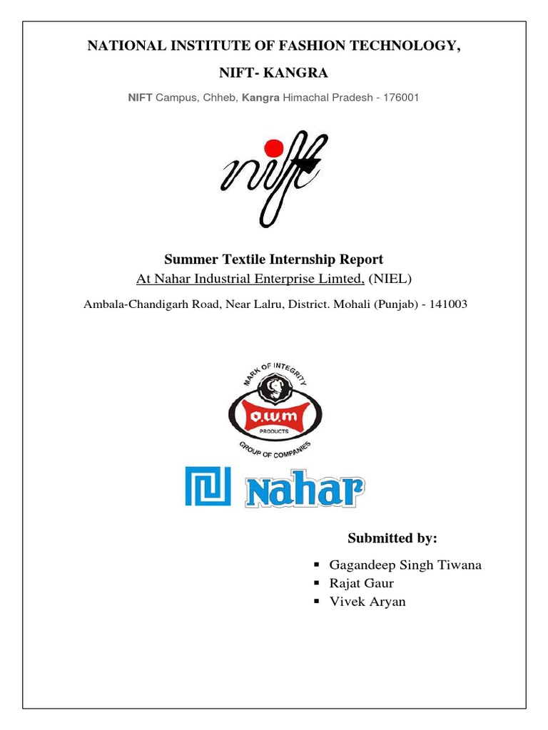 Textile Internship Report | PDF | Spinning (Textiles) | Textile Manufacturing