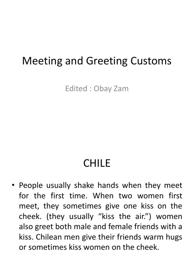 Meeting and Greeting Customs | PDF | Cultural Conventions