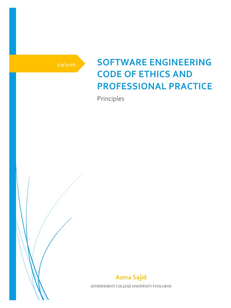 Software Engineering Code of Ethics and Professional Practice | PDF ...