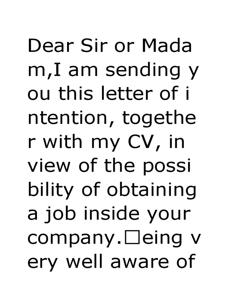 Job Application Letter and CV Submission | PDF | Business | Self ...