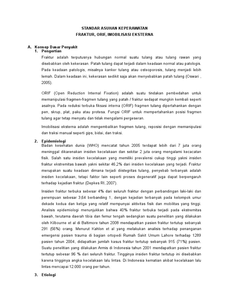Perbandingan ORIF dan OREF pada Fraktur | PDF
