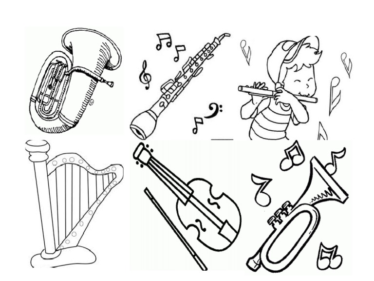 Instrumentos Colorear | PDF