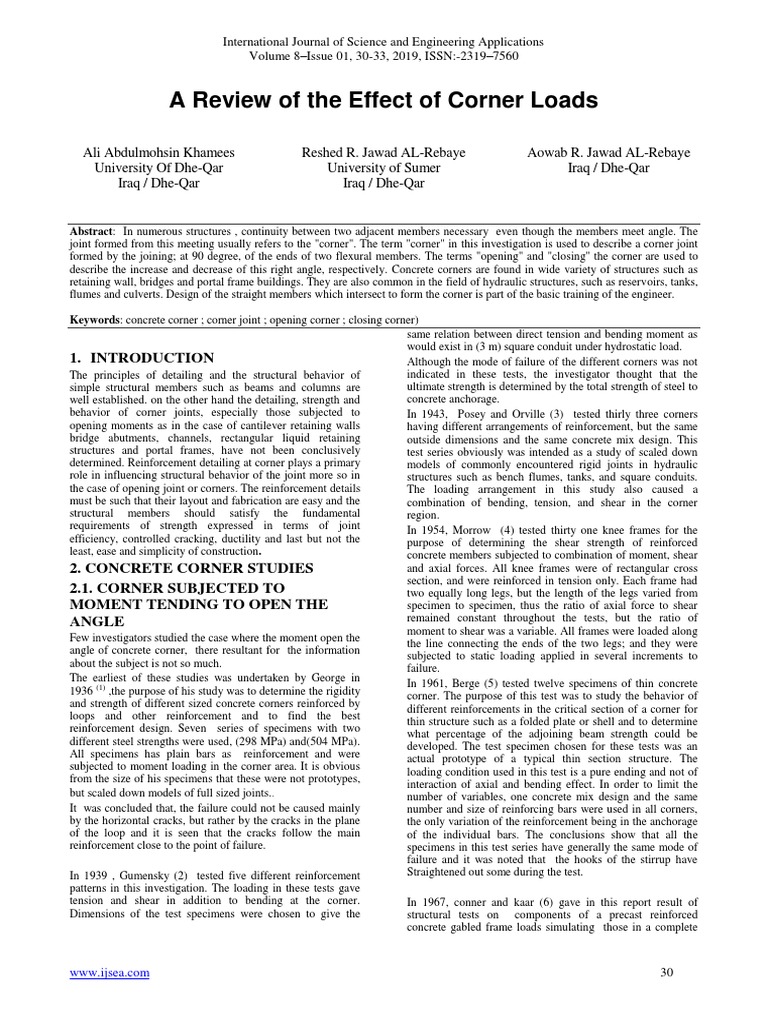 A Review of The Effect of Corner Loads | PDF | Fracture | Strength Of ...