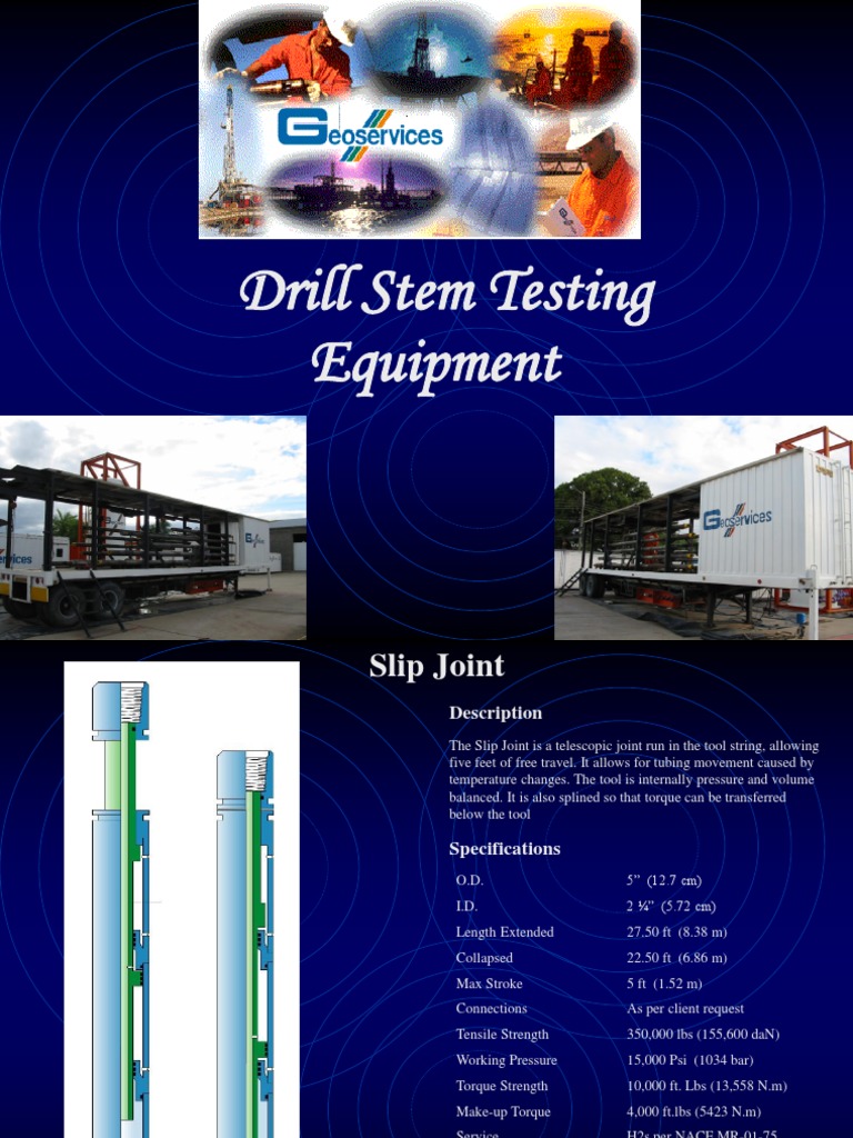 DST Tool Presentation 1 | PDF | Casing (Borehole) | Tension (Physics)