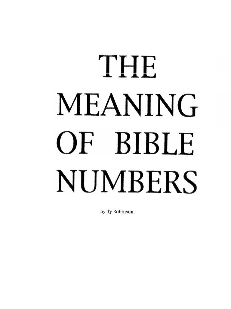 Bible Numbers Study | PDF | Book Of Genesis | Acts Of The Apostles
