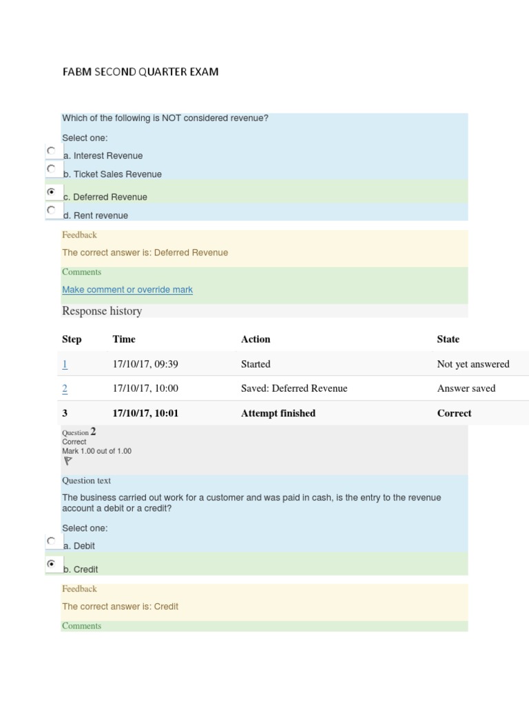 Fabm Second Quarter Exam | PDF | Debits And Credits | Accounting