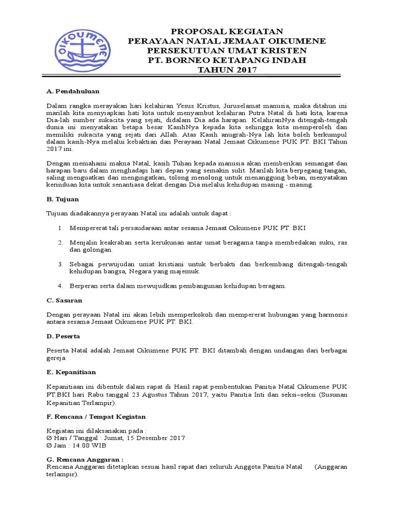 Contoh Proposal Natal | PDF