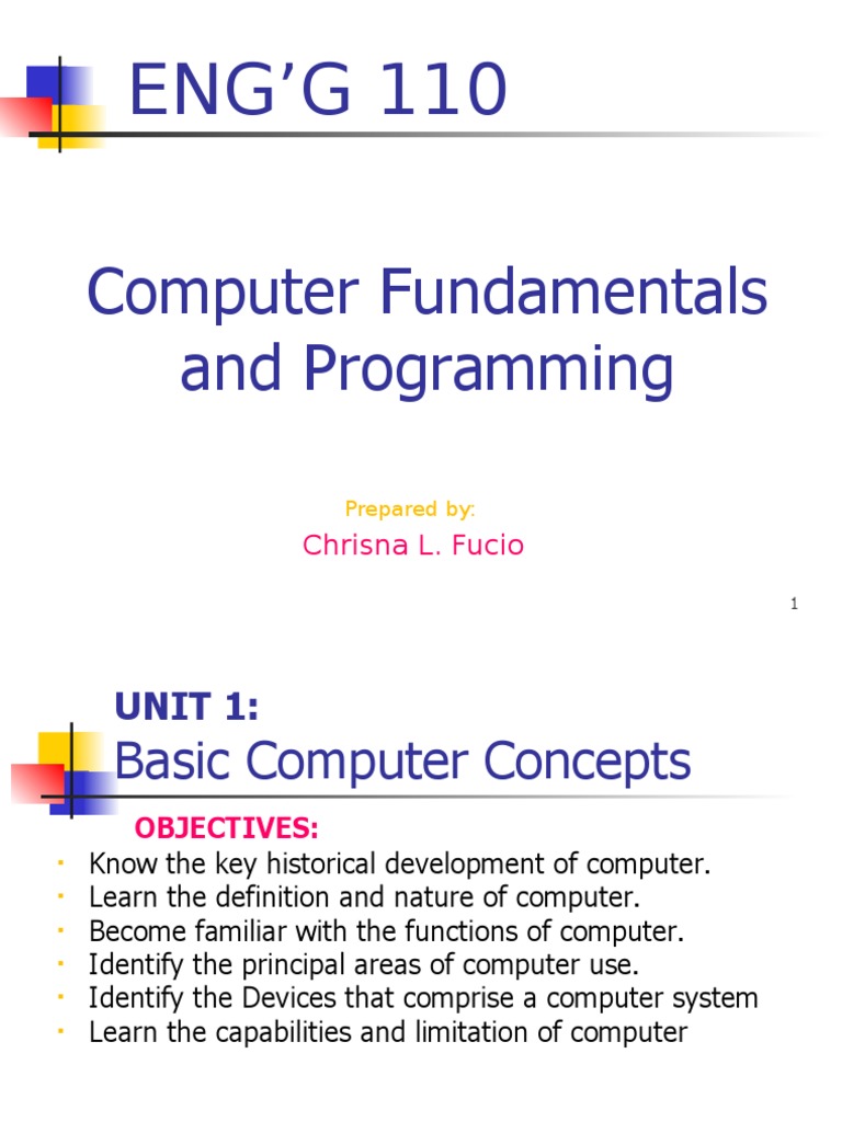Understanding Basic Computer Concepts | PDF | Input/Output | Computer Data Storage