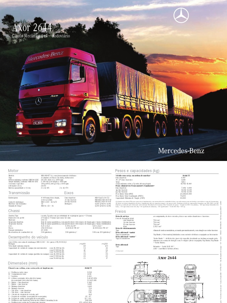 Pdfs Caminhoes Volante Axor 2644 | PDF | Suspensão (veículo) | Mercedes ...