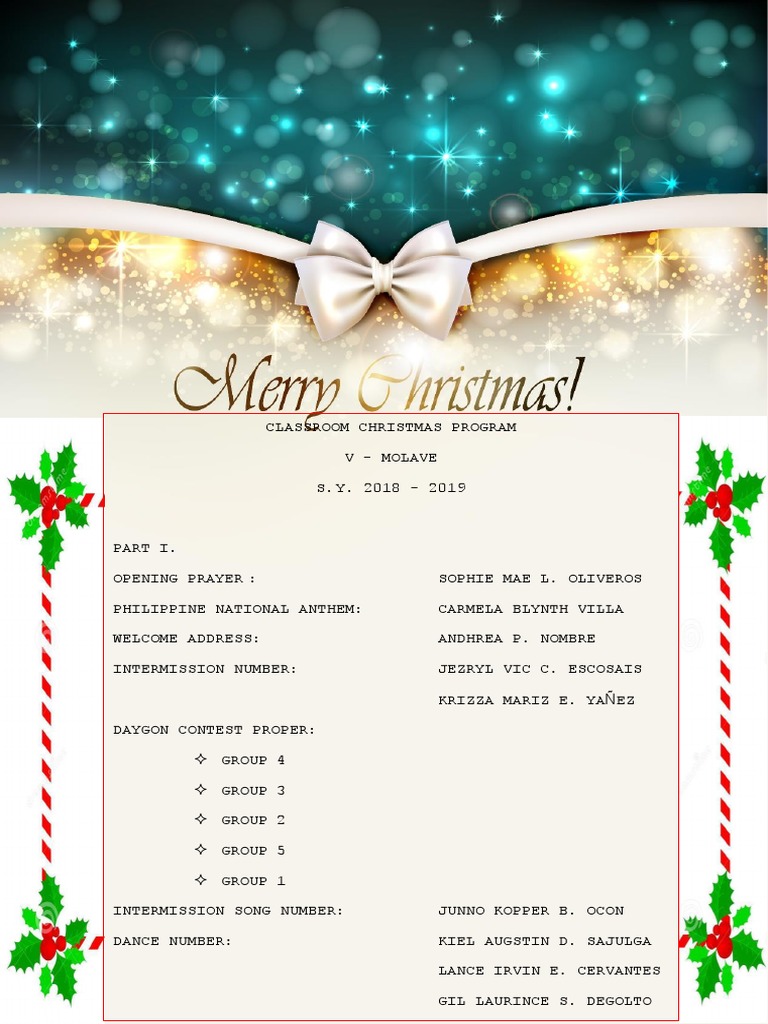 Christmas Party Program | PDF