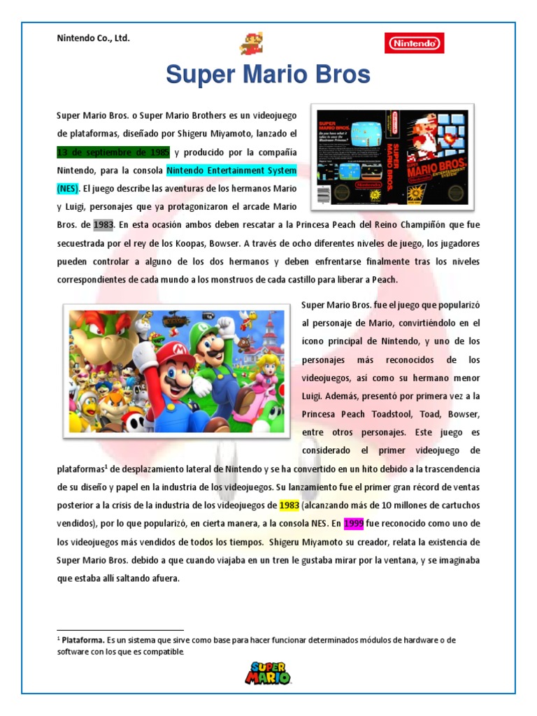 Super Mario Bros | PDF | Mario | Nintendo