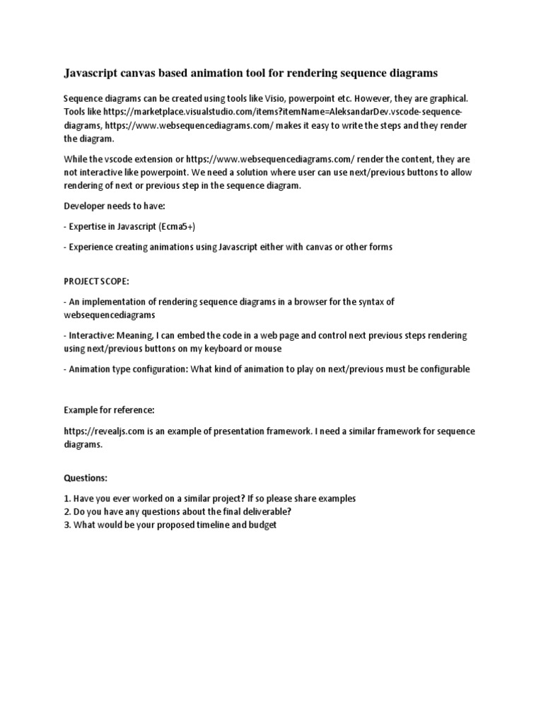 Javascript Canvas Based Animation Tool For Rendering Sequence Diagrams ...