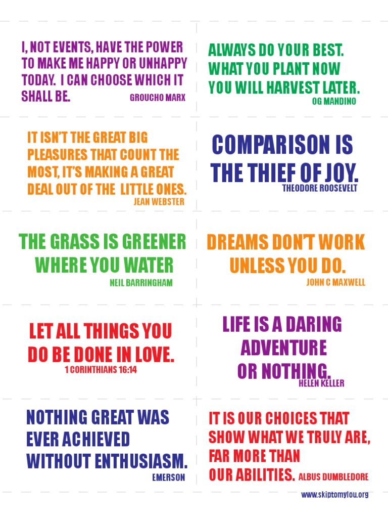 Inspirational Quote Cards Printable | PDF