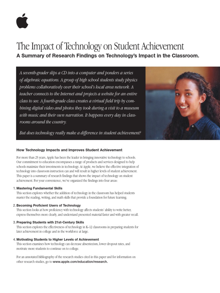 The Impact of Technology On Student Achievement A Summary of Research ...