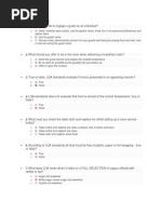 70 Food and Beverage (F&B) Service Multiple Choice Questions and ...
