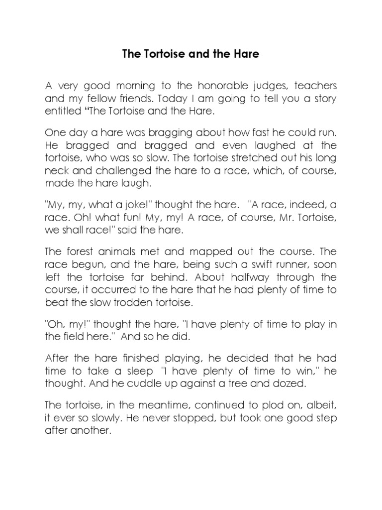 The Tortoise and the Hare