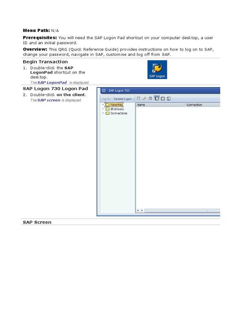 Sap Navigation Guide | PDF | Menu (Computing) | Computer Keyboard