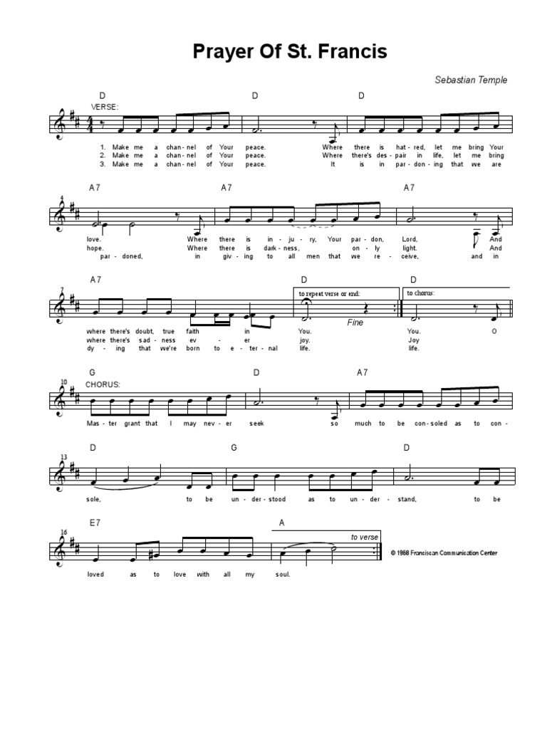 Prayer of St. Francis | PDF