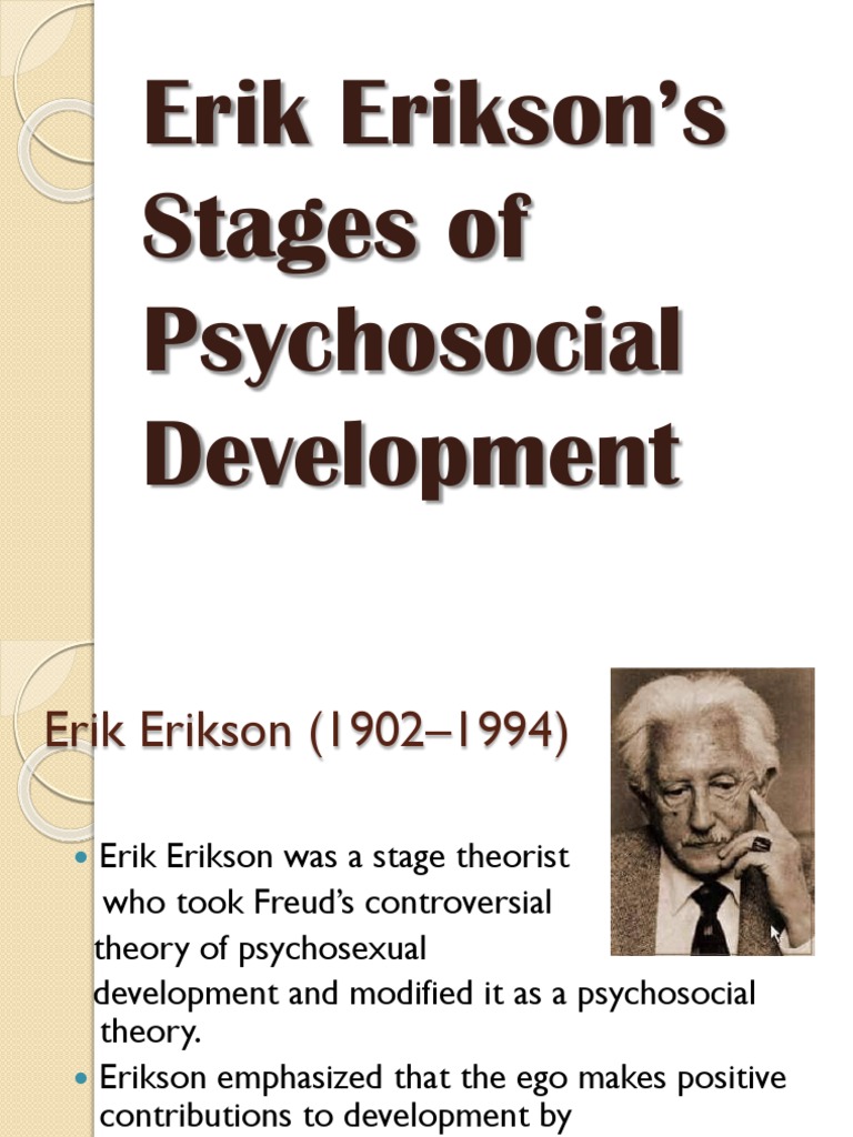 Erik Erikson's Stages of Personality Development | PDF | Action ...