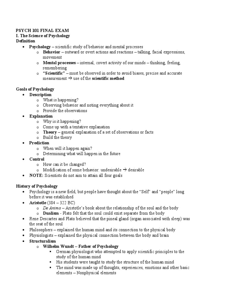Psych Final Exam Reviewer | PDF | Neurotransmitter | Classical Conditioning