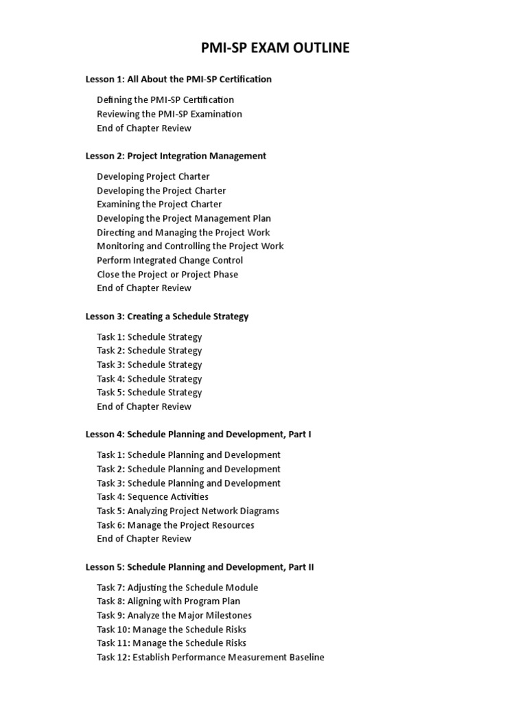 PMI-SP Exam Layout | PDF | Project Management | Computing