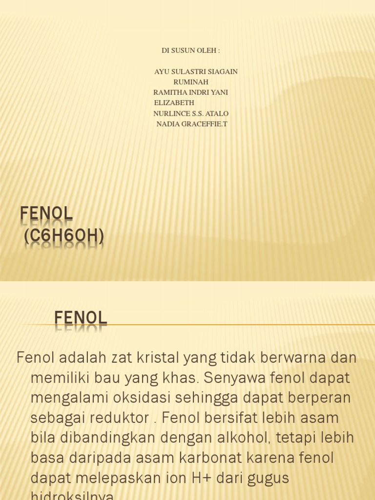 FENOL | PDF | Sains & Matematika