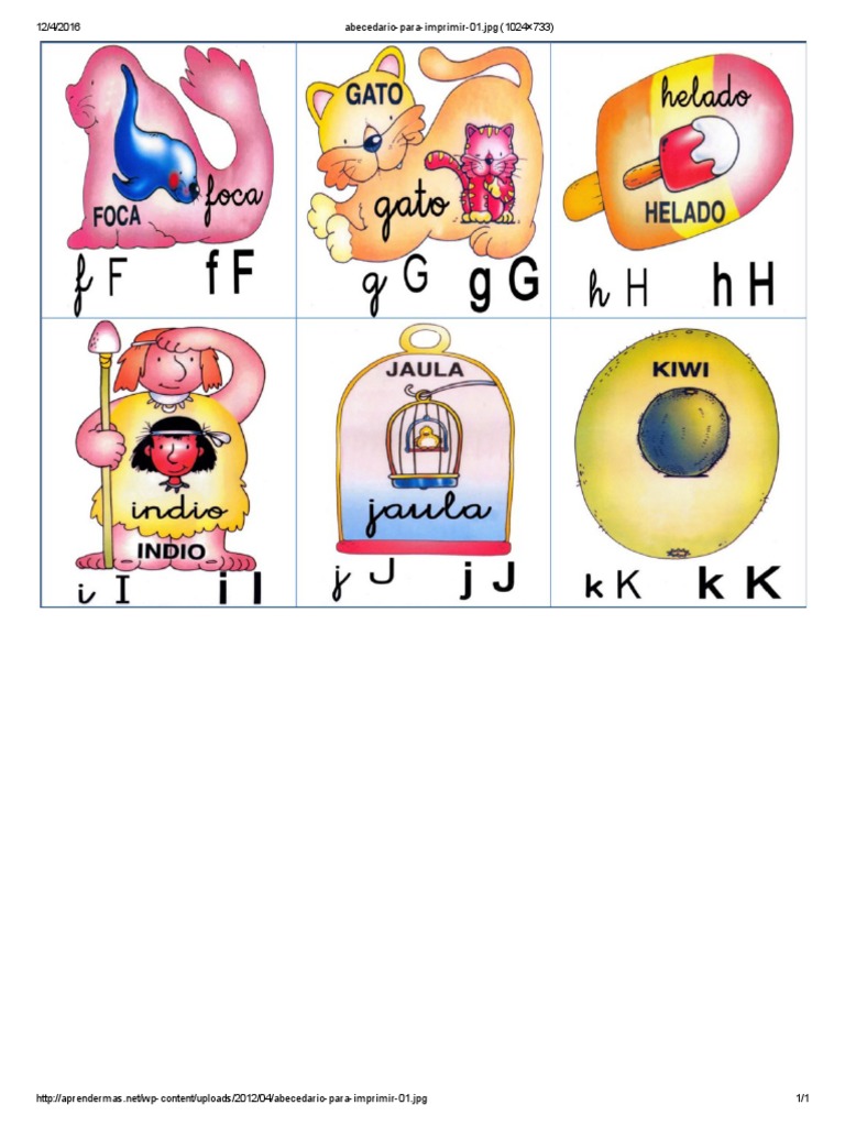 Abecedario para Imprimir 01 PDF | PDF