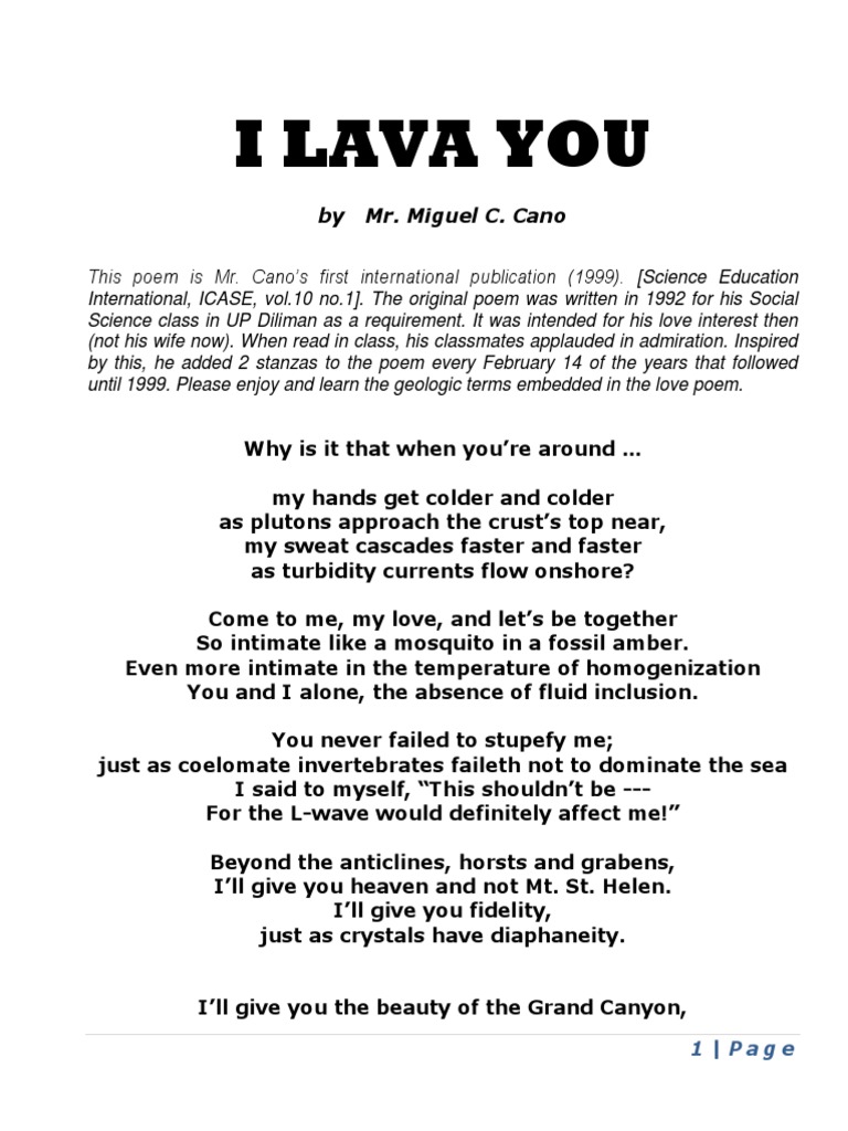 I Lava You | PDF | Structure Of The Earth | Earth Sciences