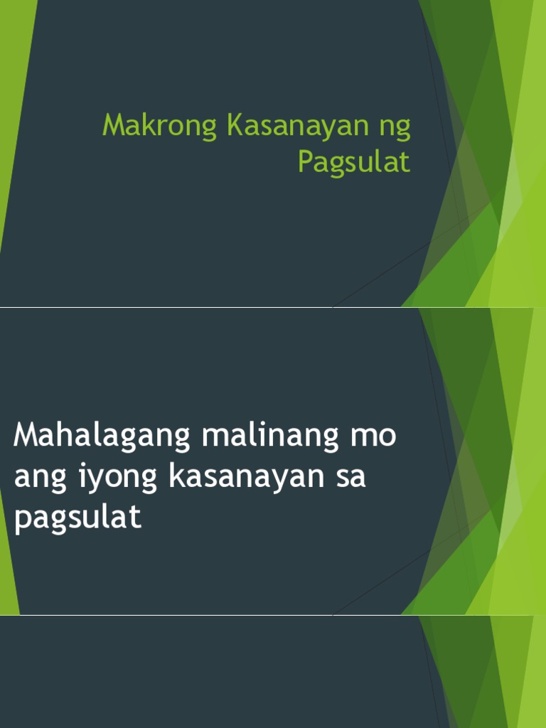 Makrong Kasanayan NG Pagsulat | PDF
