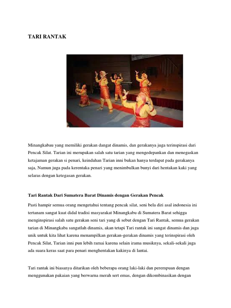 Tari Rantak Minang | PDF
