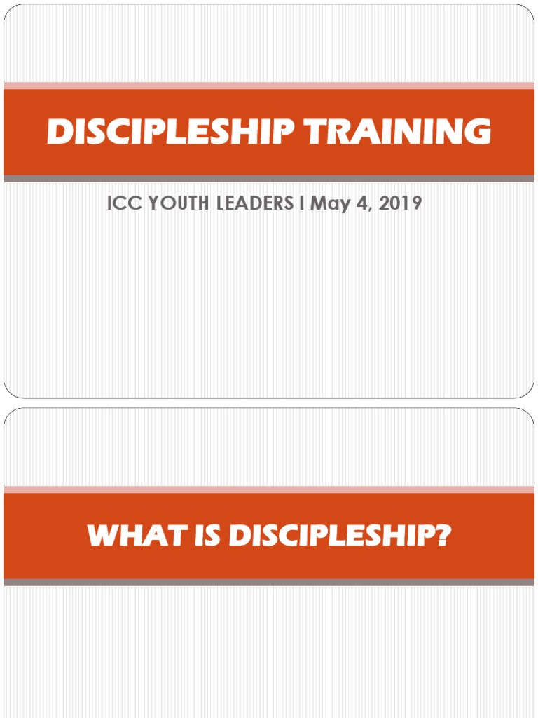 Discipleship Training: Icc Youth Leaders I May 4, 2019 | PDF | Disciple ...