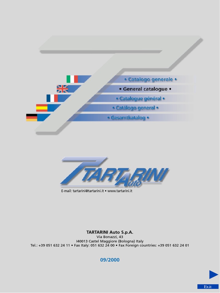 General Catalog Tartarini | PDF | Chemical Energy Sources | Vehicles