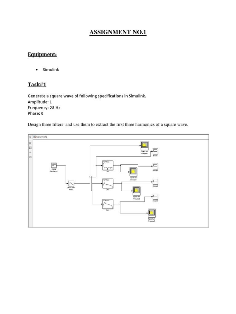 Square Wave Simulink | PDF | Harmonic | Waves