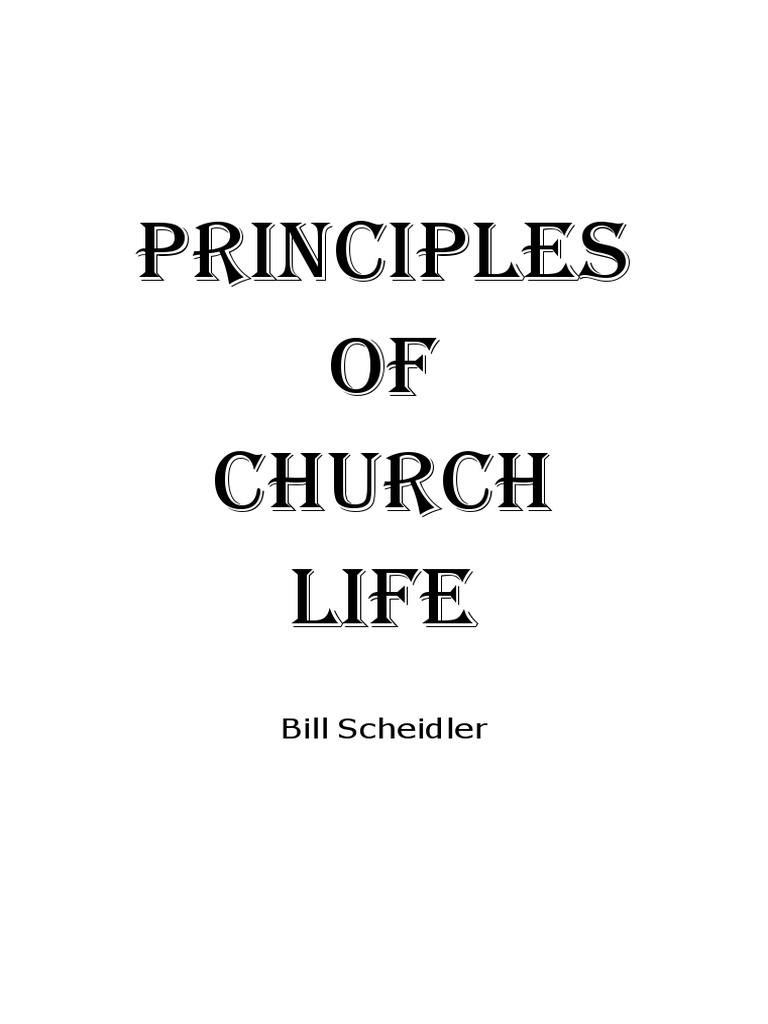 Principles of Church Life A4 PDF | PDF | Baptism | John The Baptist