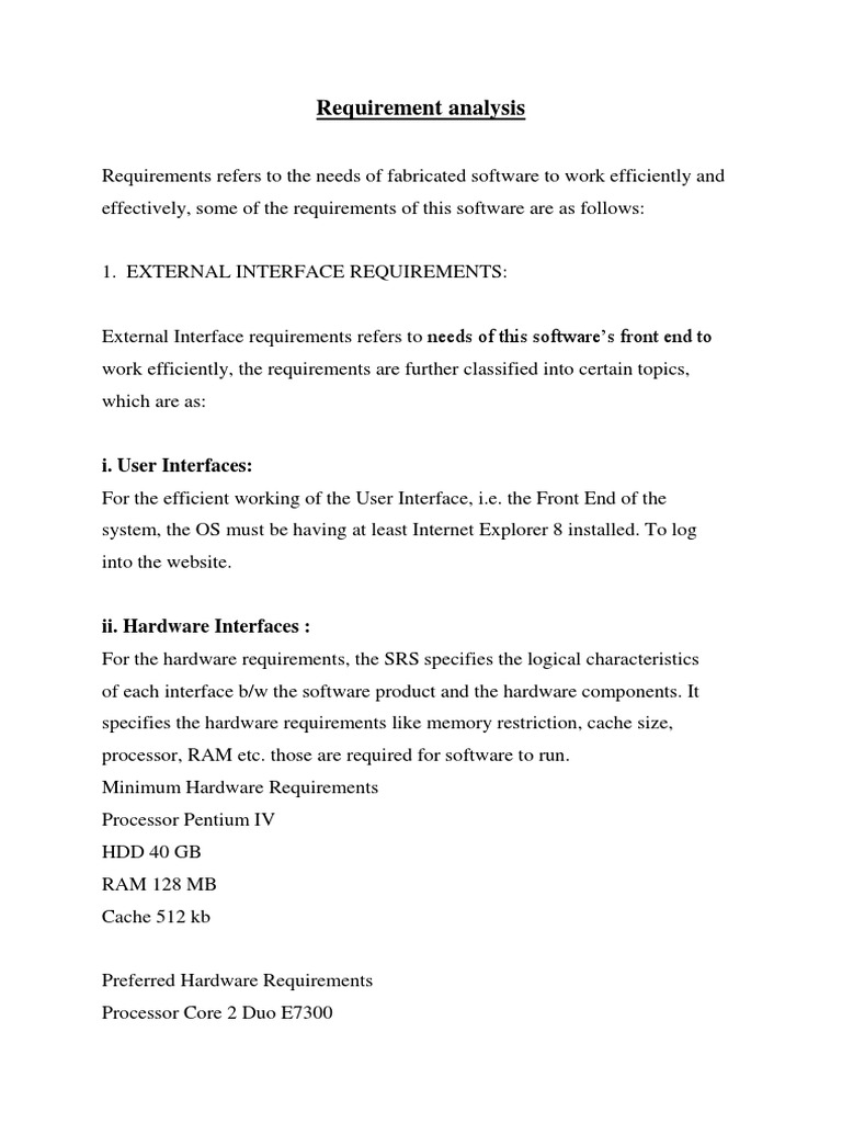 Requirement Analysis | PDF | Use Case | Class (Computer Programming)