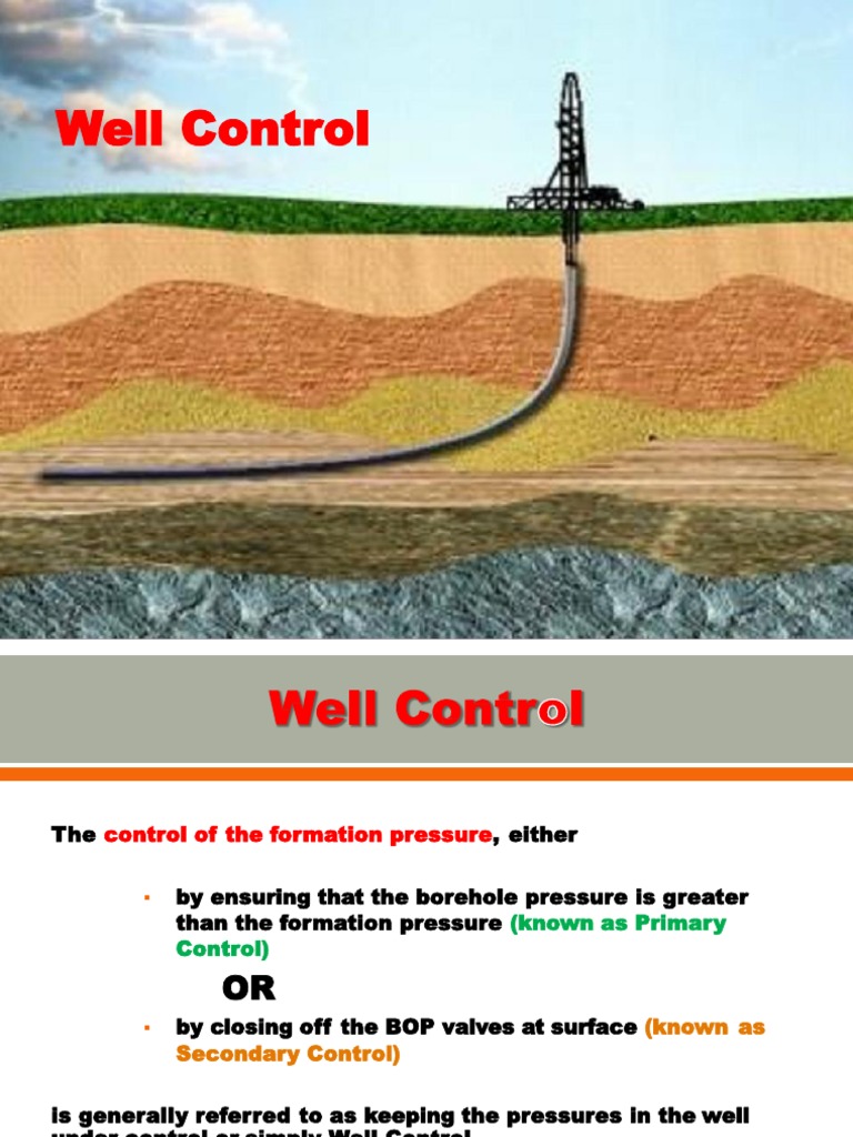 Well Control Procedures: Maintaining Primary and Secondary Control to ...
