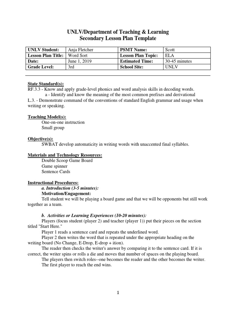 Mini-Lesson 1 | PDF | Lesson Plan | Educational Assessment