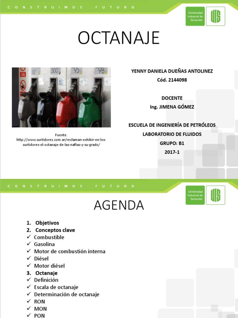 Octanaje | Descargar gratis PDF | Gasolina | Motor de combustión interna