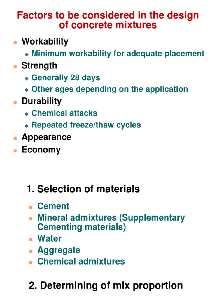 5 Mix Proportion | PDF | Construction Aggregate | Concrete