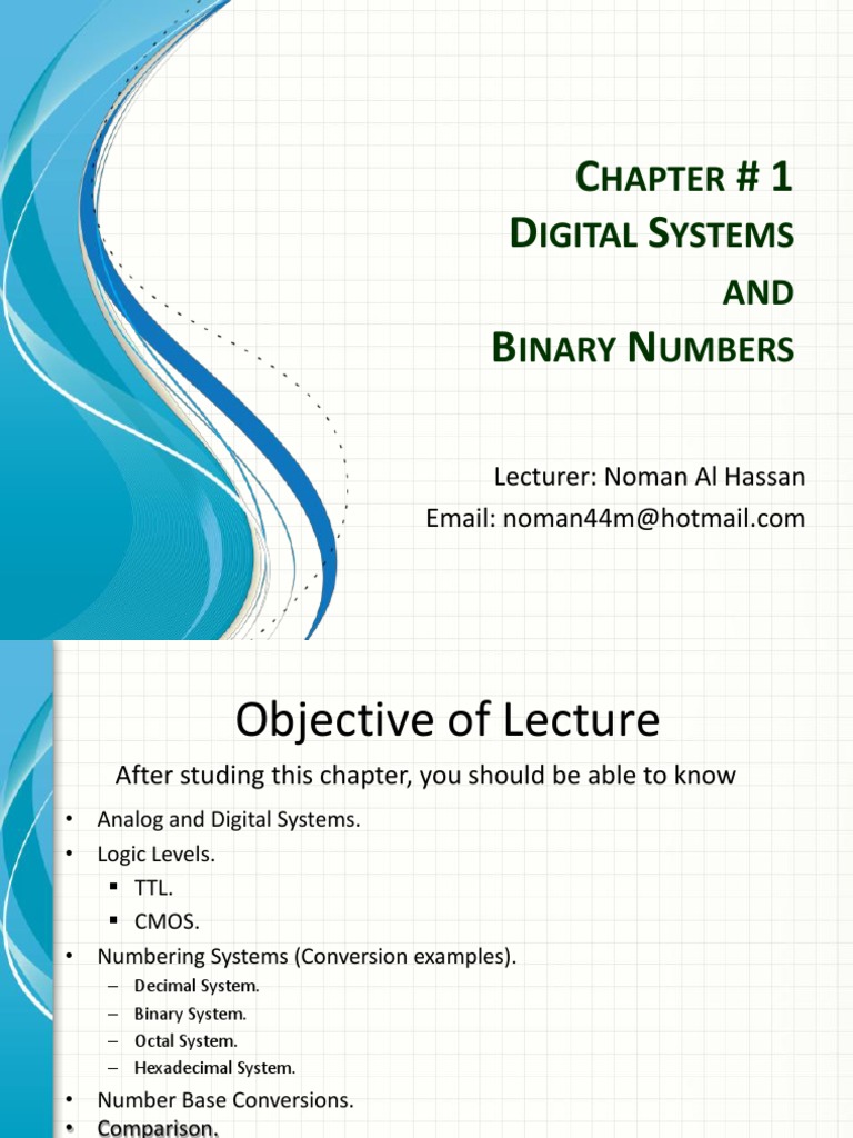 Digital Systems and Binary Numbers Overview | PDF | Binary Coded ...